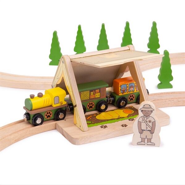 Bigjigs Rail vlak Safari stan - Mrakyhraček.cz