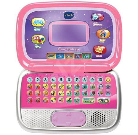Vtech První notebook - růžový CZ - Mrakyhraček.cz
